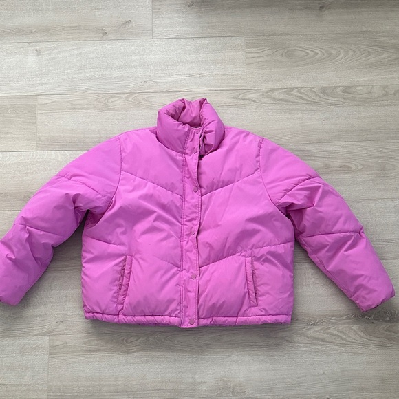 wild fable | Jackets & Coats | Wild Fable Bold Pink Puffer Jacket ...